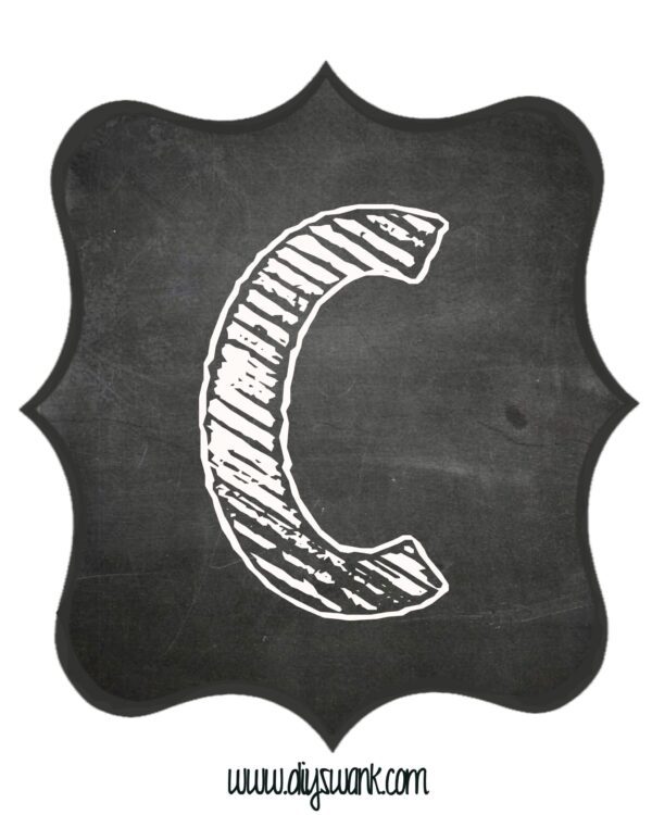 Chalkboard Letters for Banners-Free Printable - Swanky Design Company