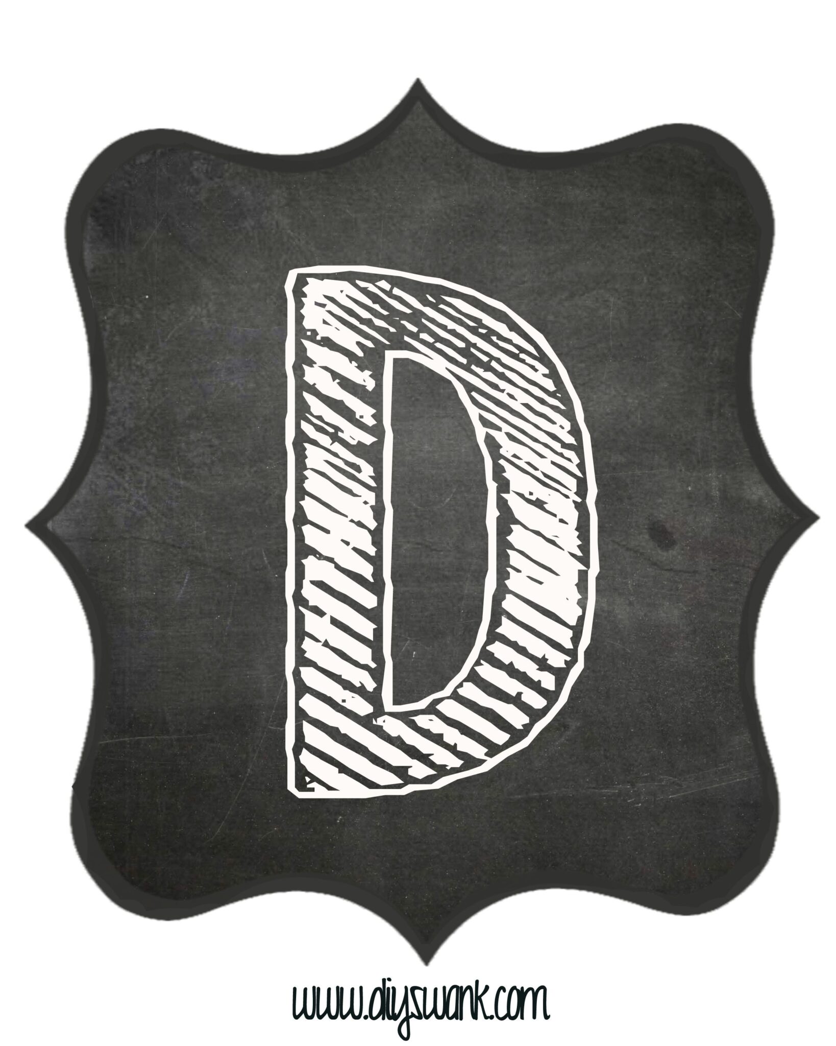 Chalkboard Letters for Banners-Free Printable - Swanky Design Company