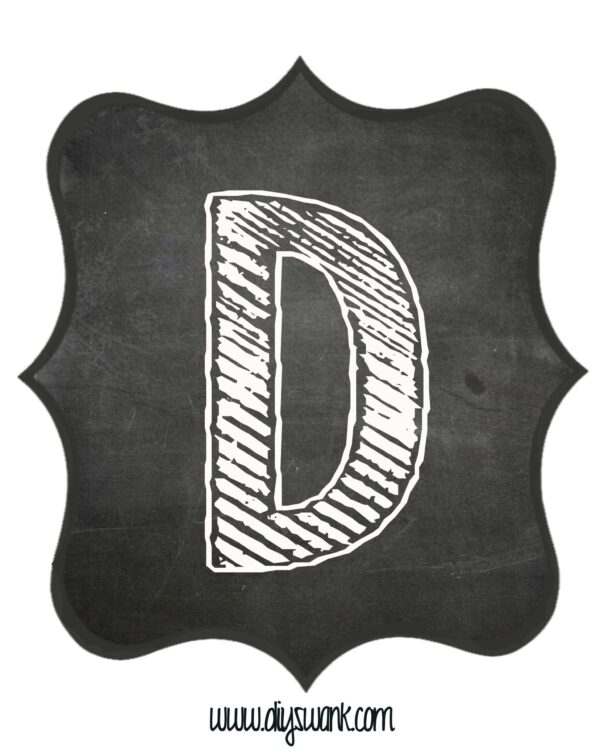 Chalkboard Letters for Banners-Free Printable - Swanky Design Company