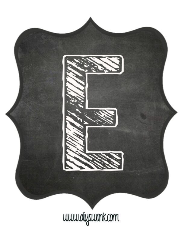 Chalkboard Letters for Banners-Free Printable - Swanky Design Company