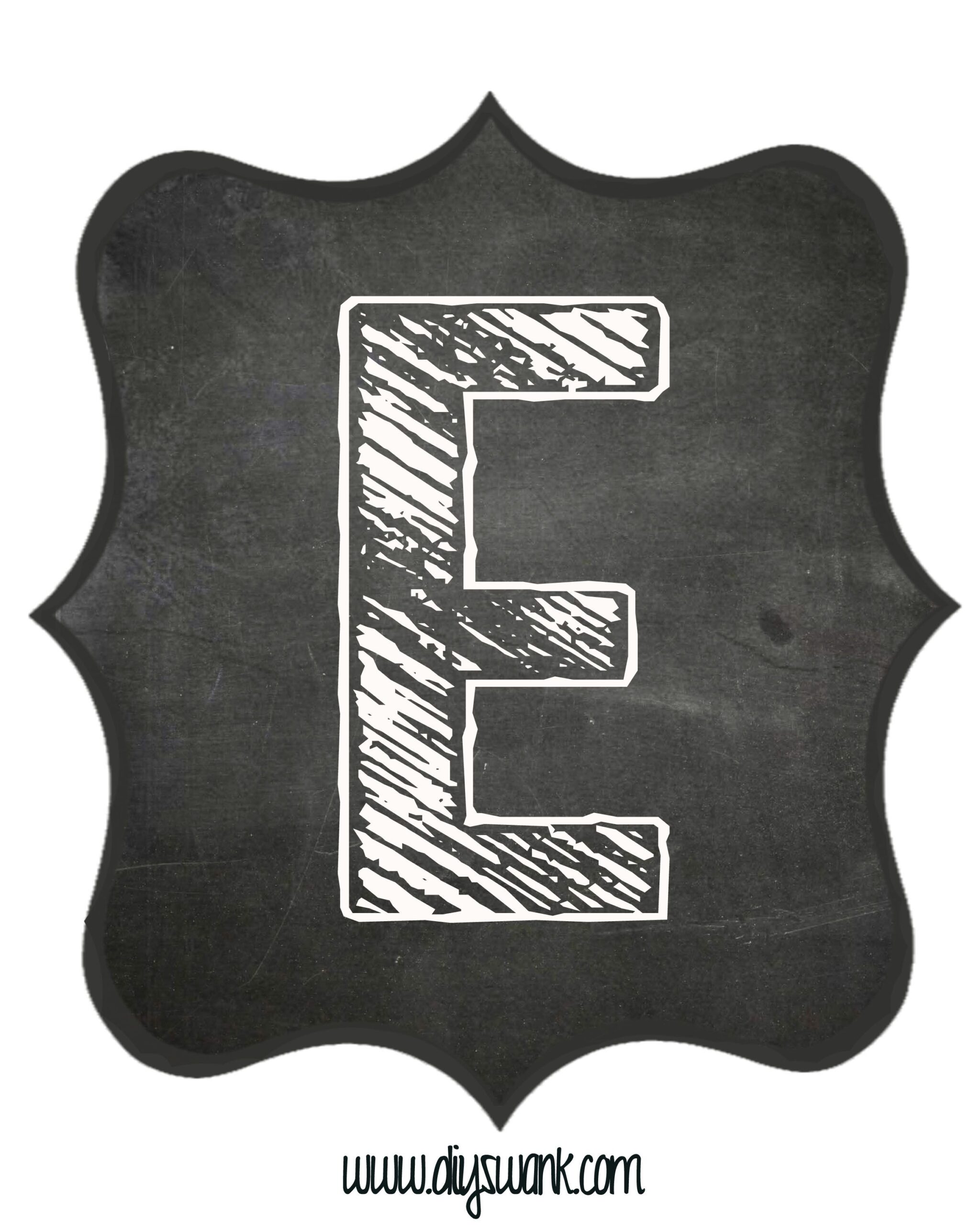 Chalkboard Letters for Banners-Free Printable - Swanky Design Company