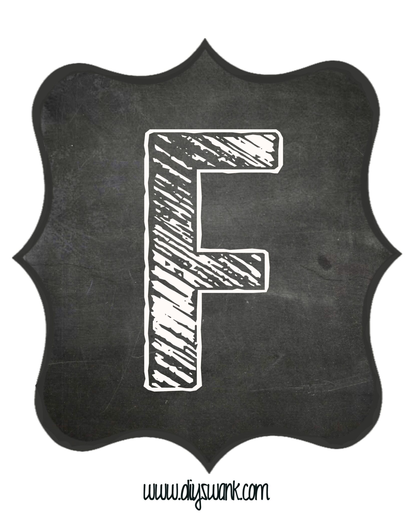 Chalkboard Letters for Banners-Free Printable - Swanky Design Company