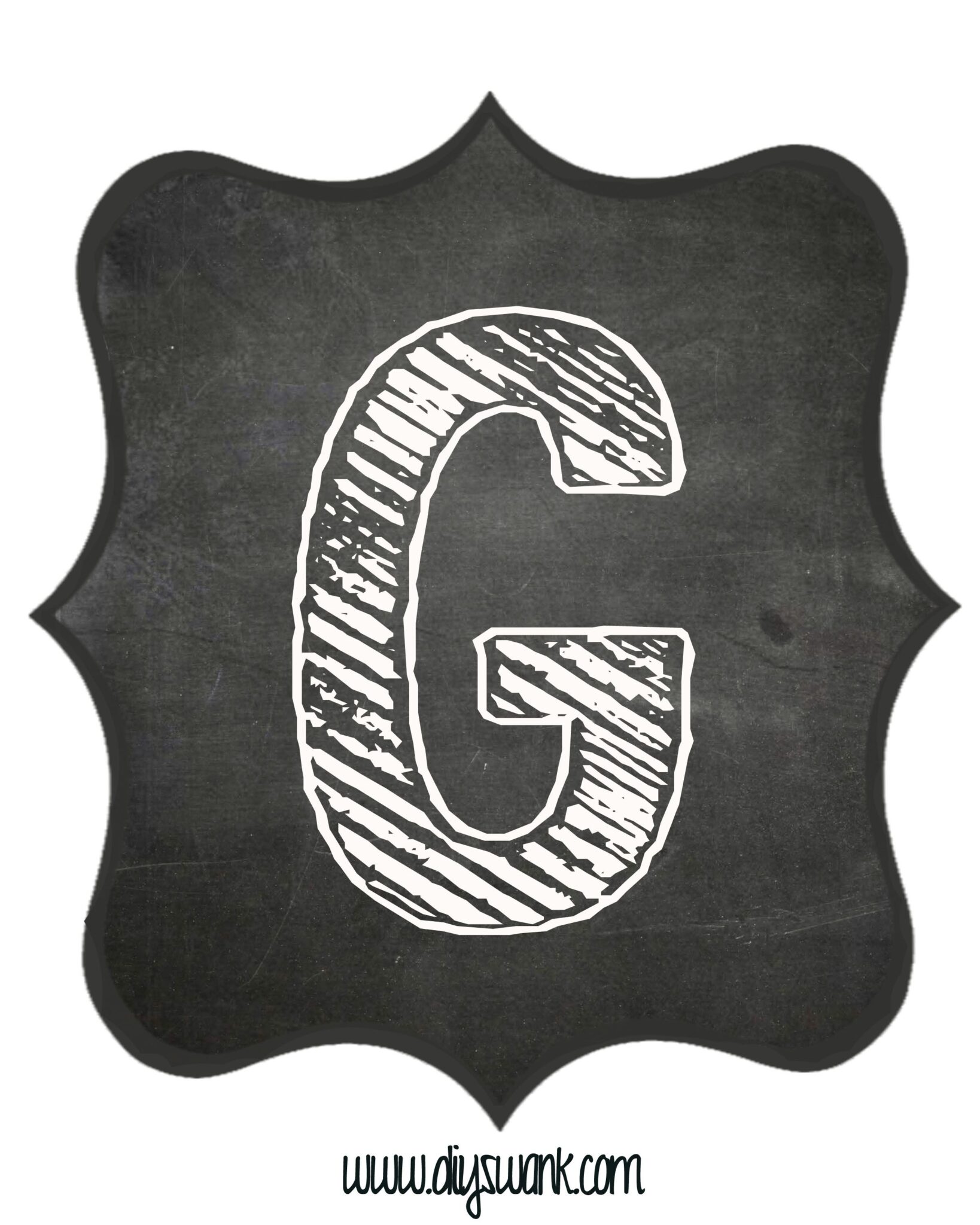 Chalkboard Letters for Banners-Free Printable - Swanky Design Company
