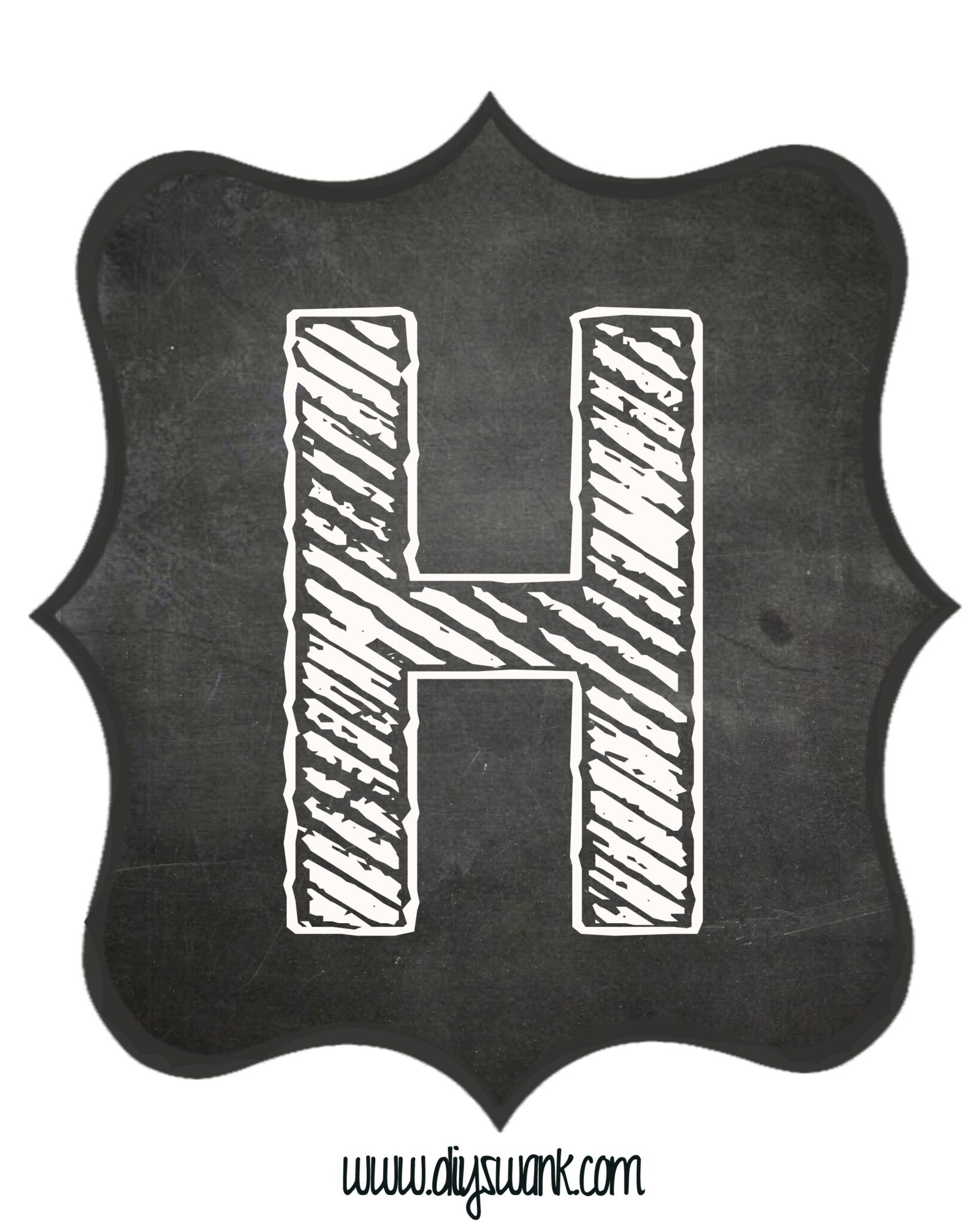 Chalkboard Letters for Banners-Free Printable - Swanky Design Company