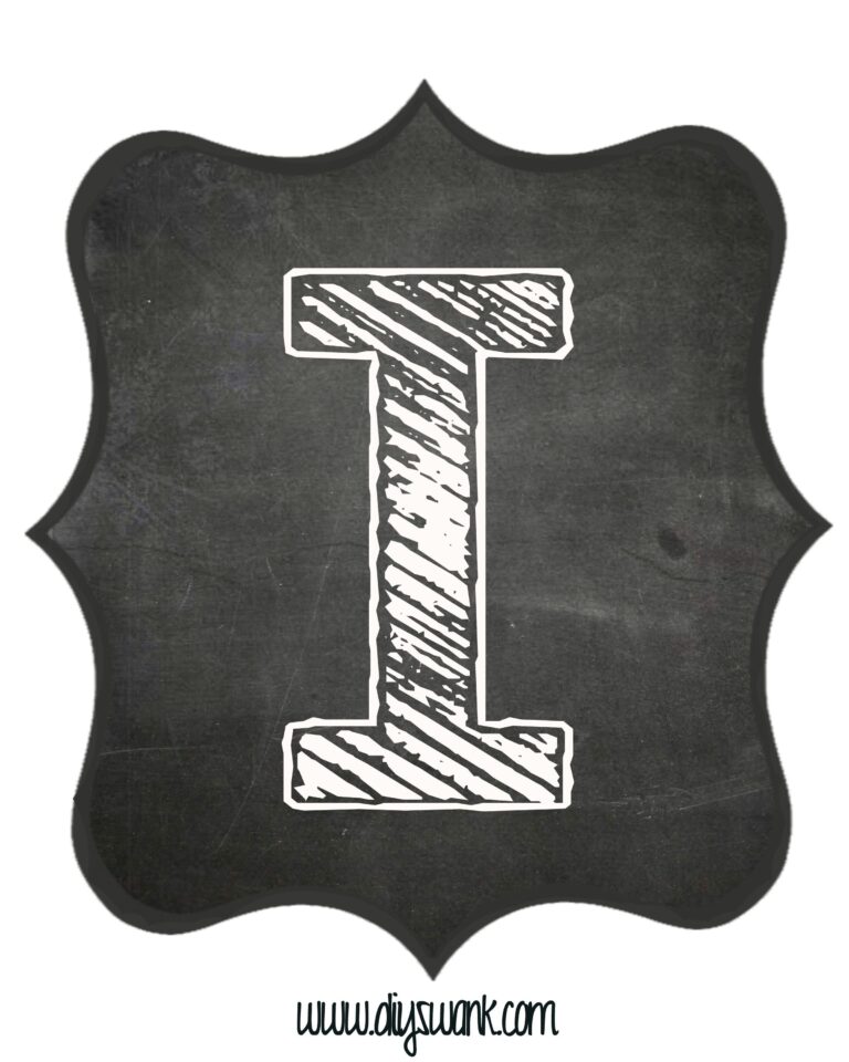 Chalkboard Letters for Banners-Free Printable - Swanky Design Company