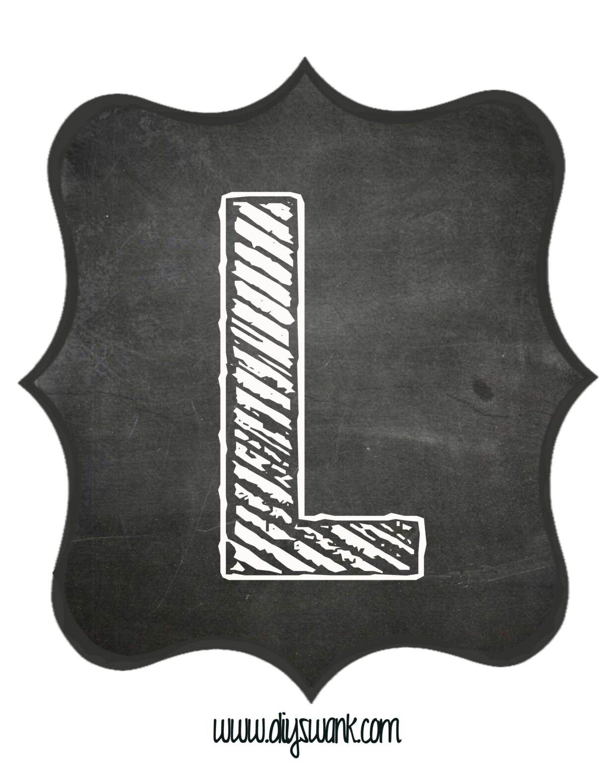 Chalkboard Letters for Banners-Free Printable - Swanky Design Company