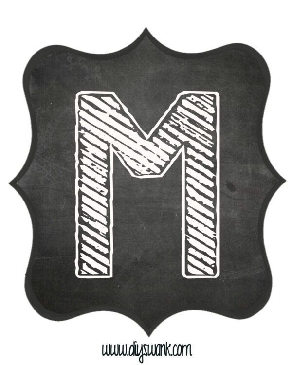 Chalkboard Letters for Banners-Free Printable - Swanky Design Company