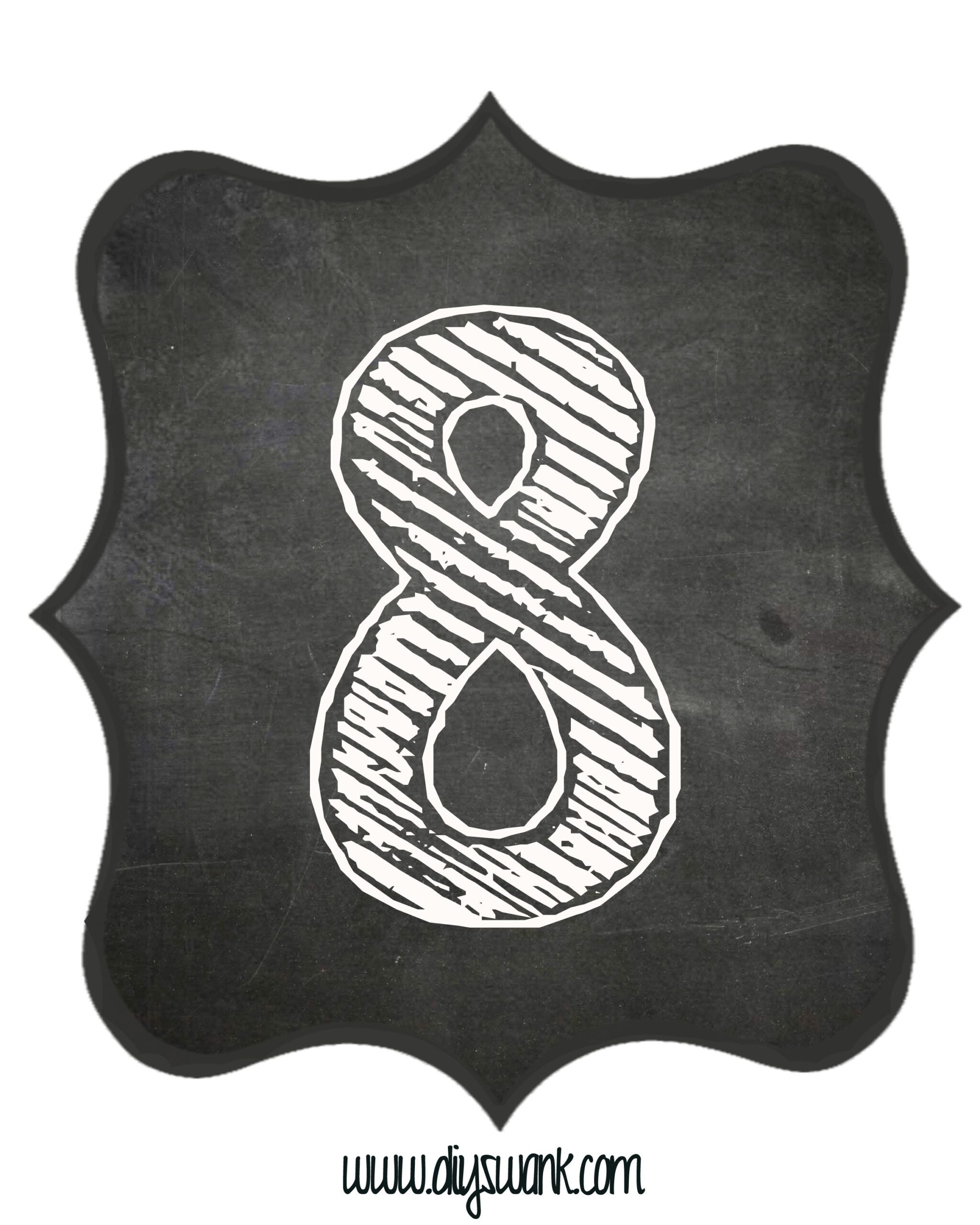 Printable_Chalkboard_ Number_8 - Swanky Design Co.