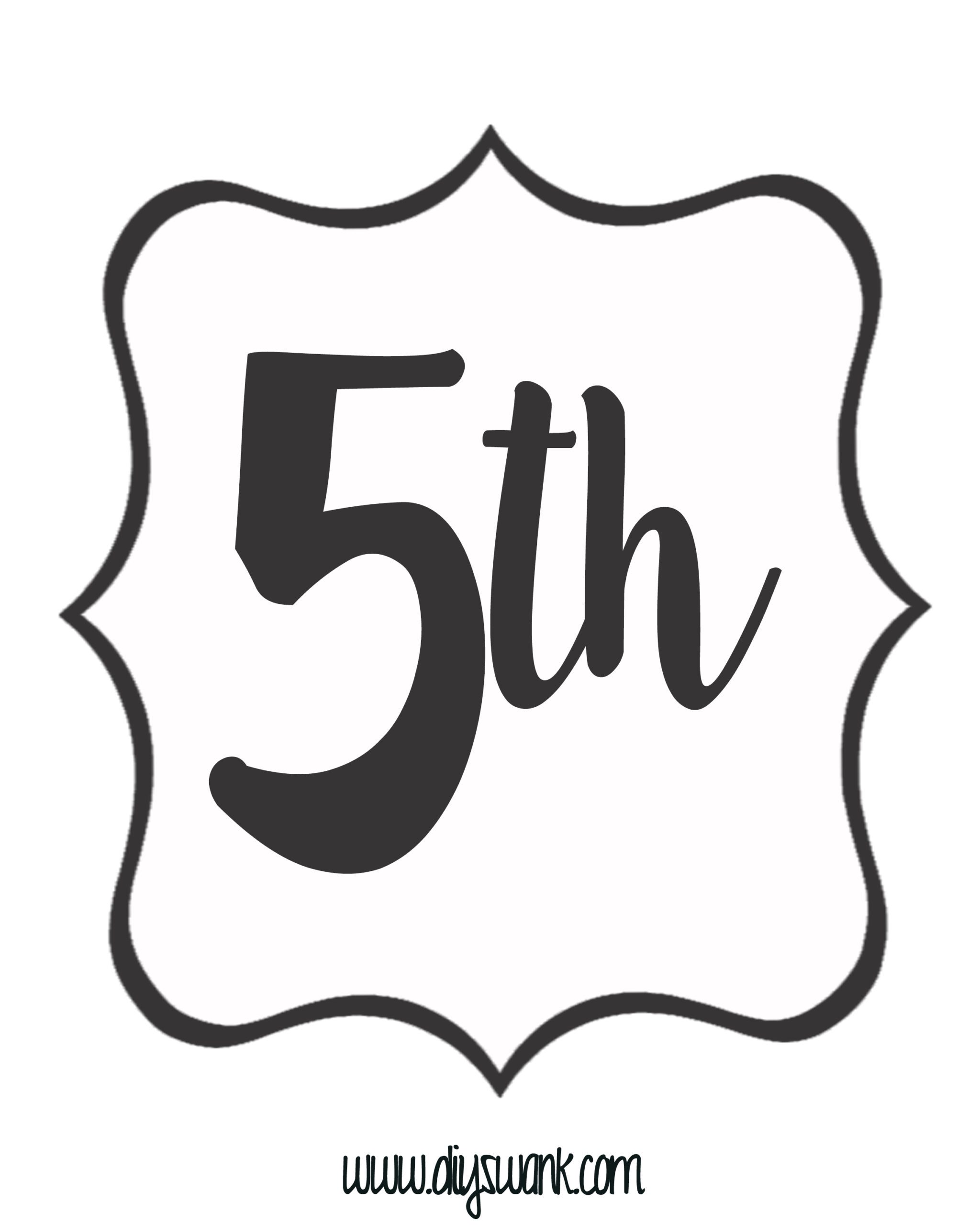 White and Black 5th Banner - Swanky Design Co.