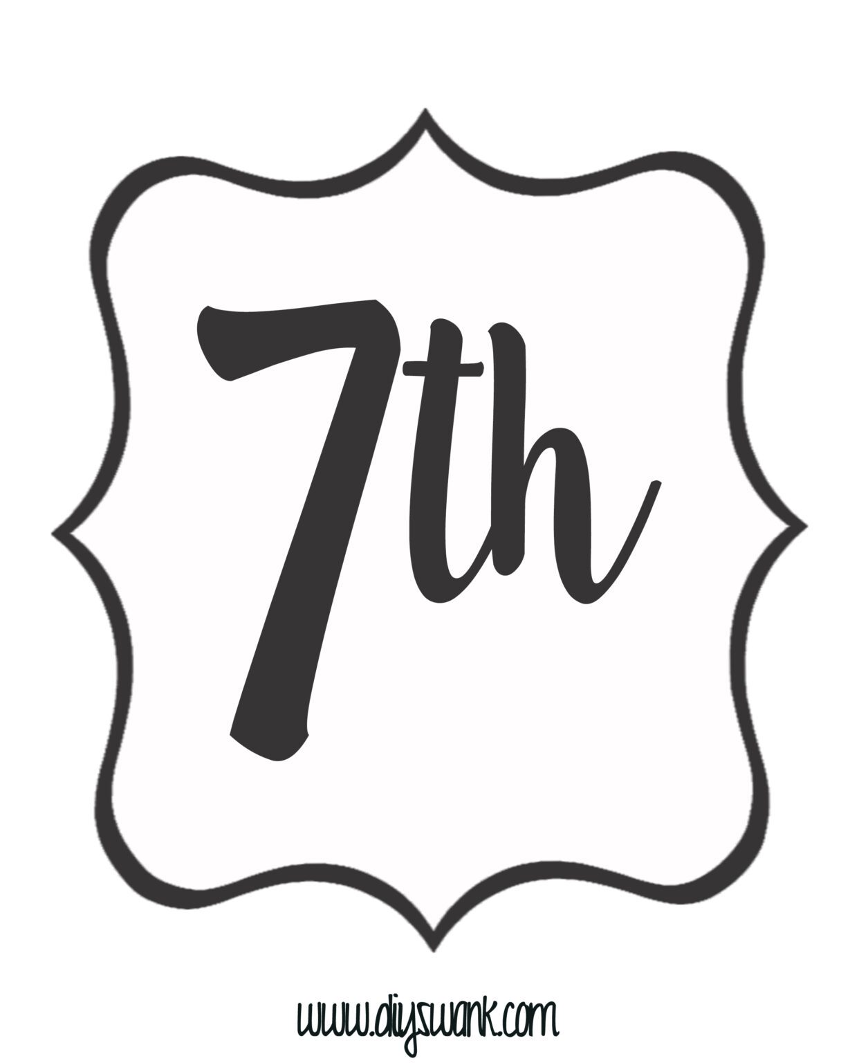 White and Black 7th Banner - Swanky Design Company