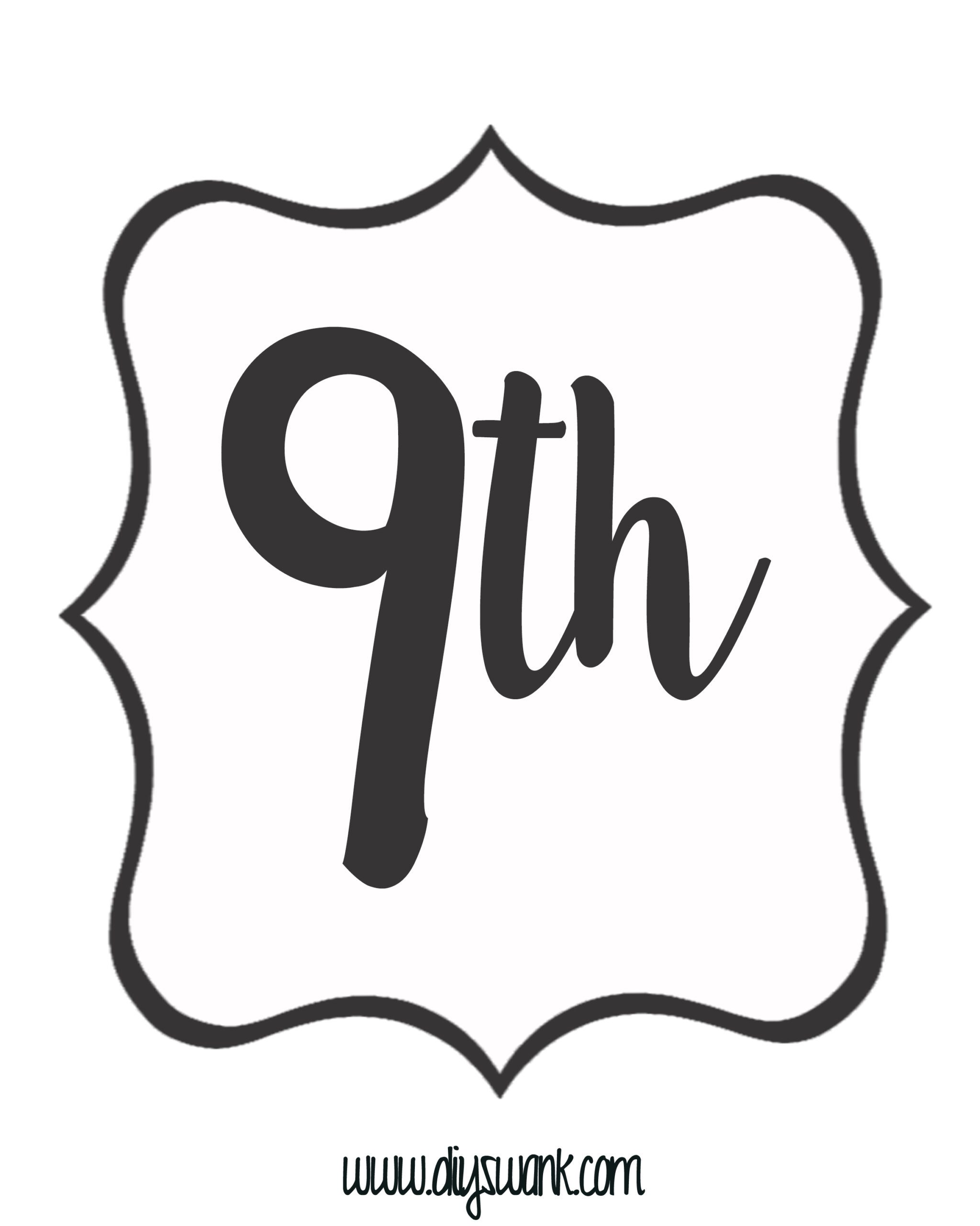 White and Black 9th Banner - Swanky Design Co.