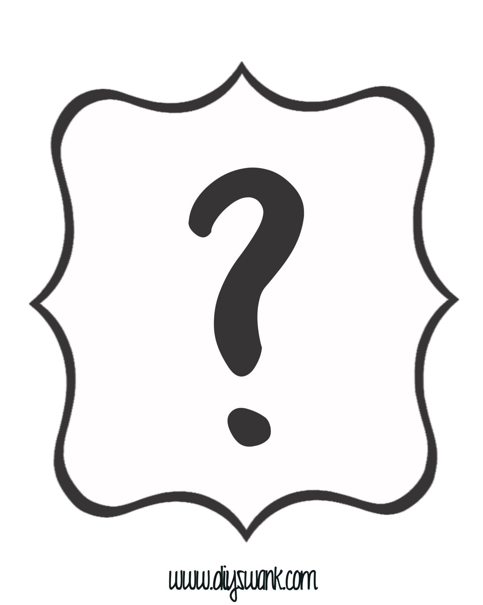 White and Black Letter_Question_Mark - Swanky Design Company