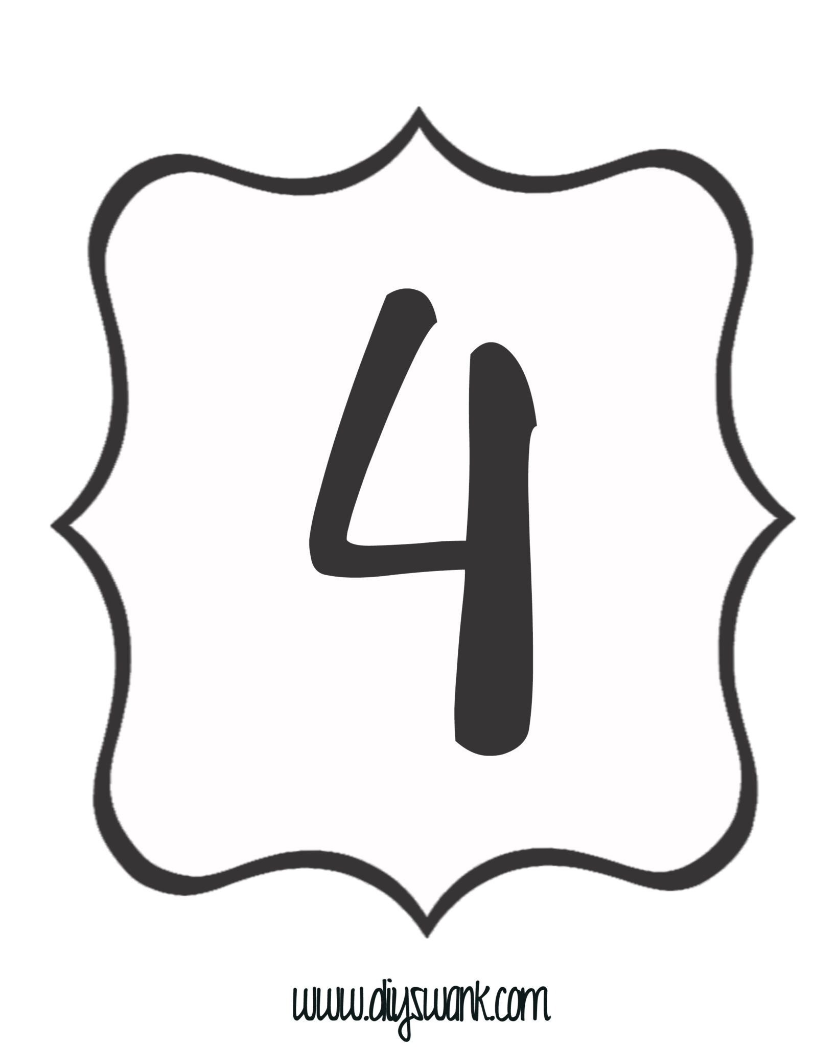 White and Black Number_4 - Swanky Design Company