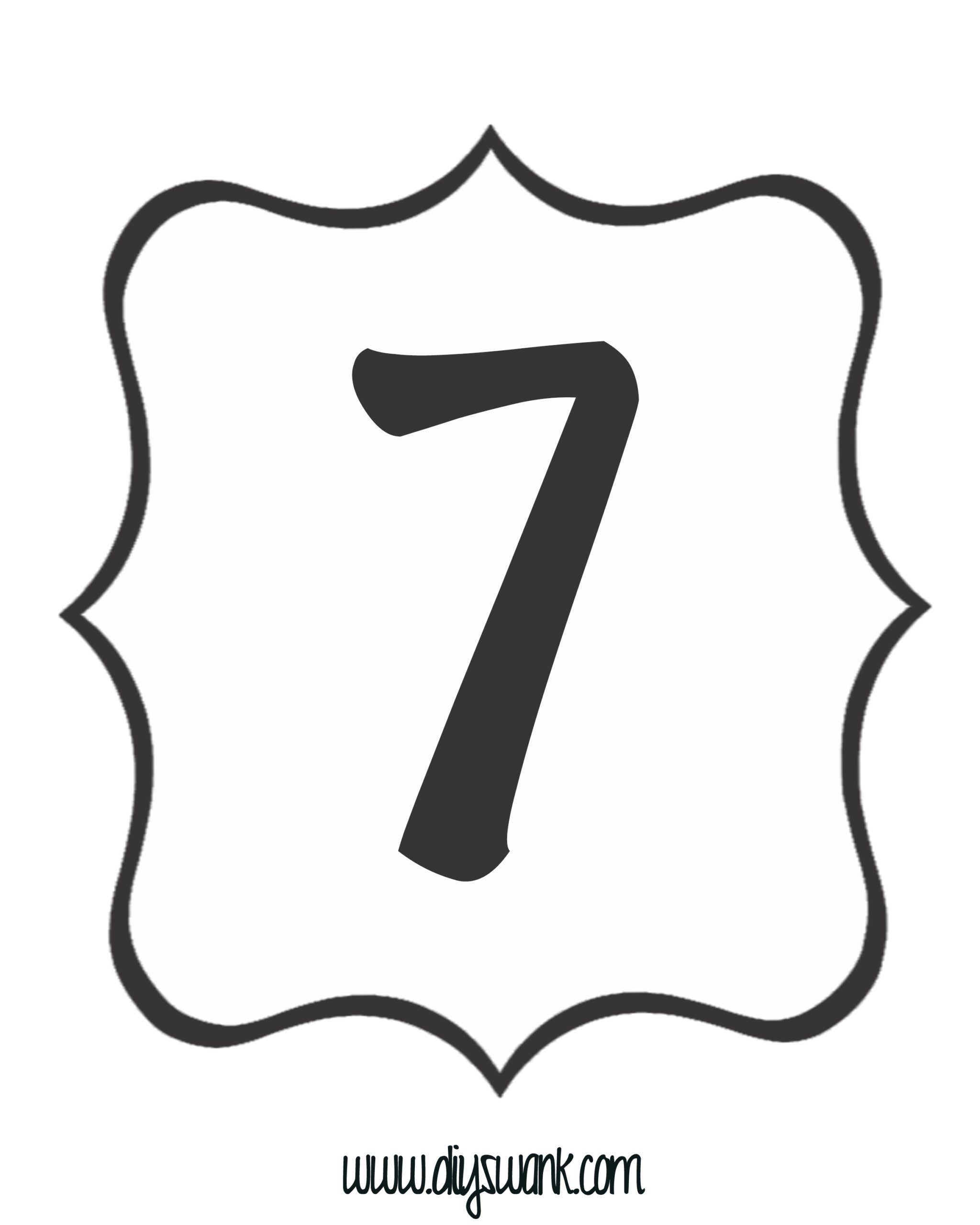 White and Black Number_7 - Swanky Design Co.