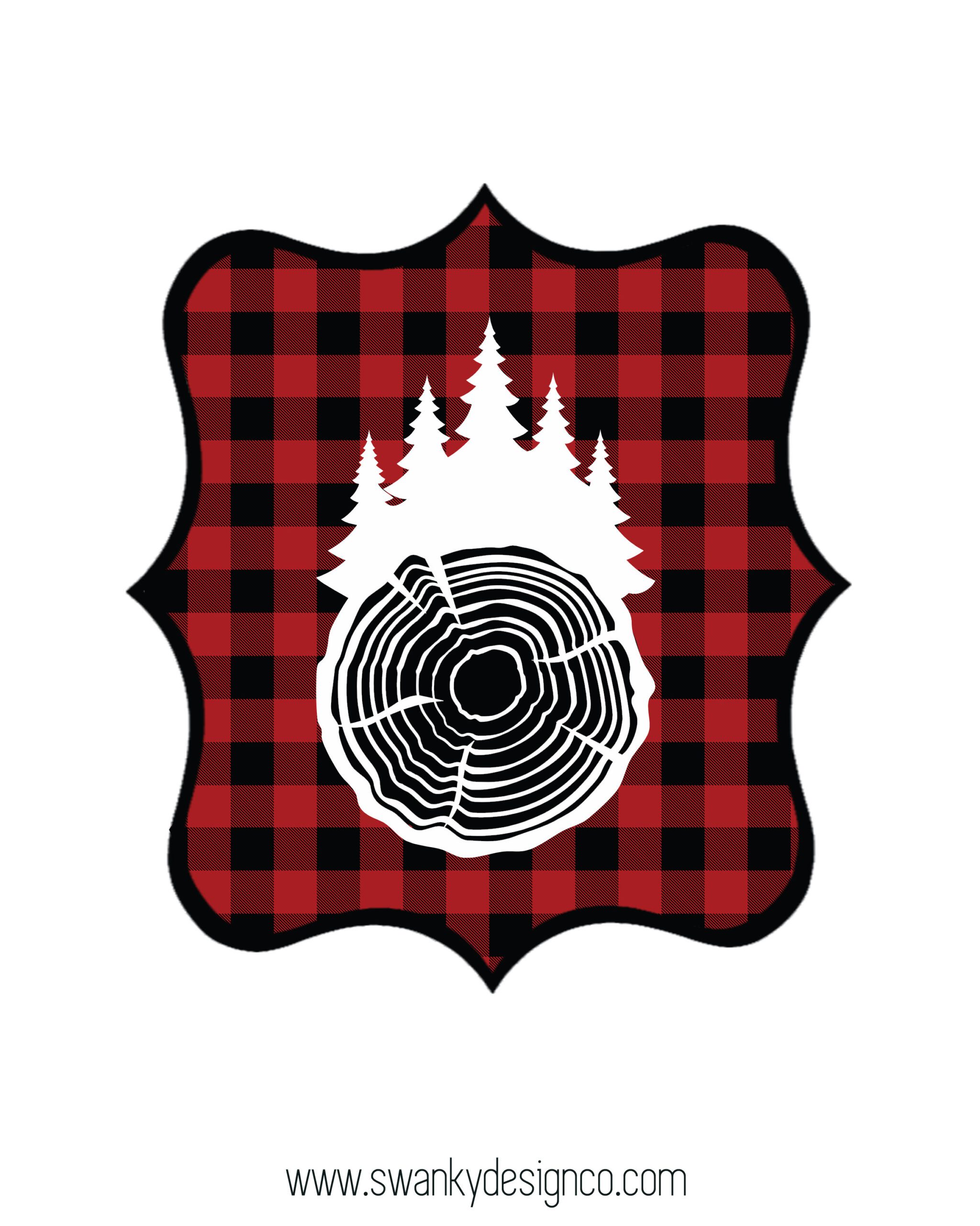 Buffalo Plaid Wood Banner - Swanky Design Co.