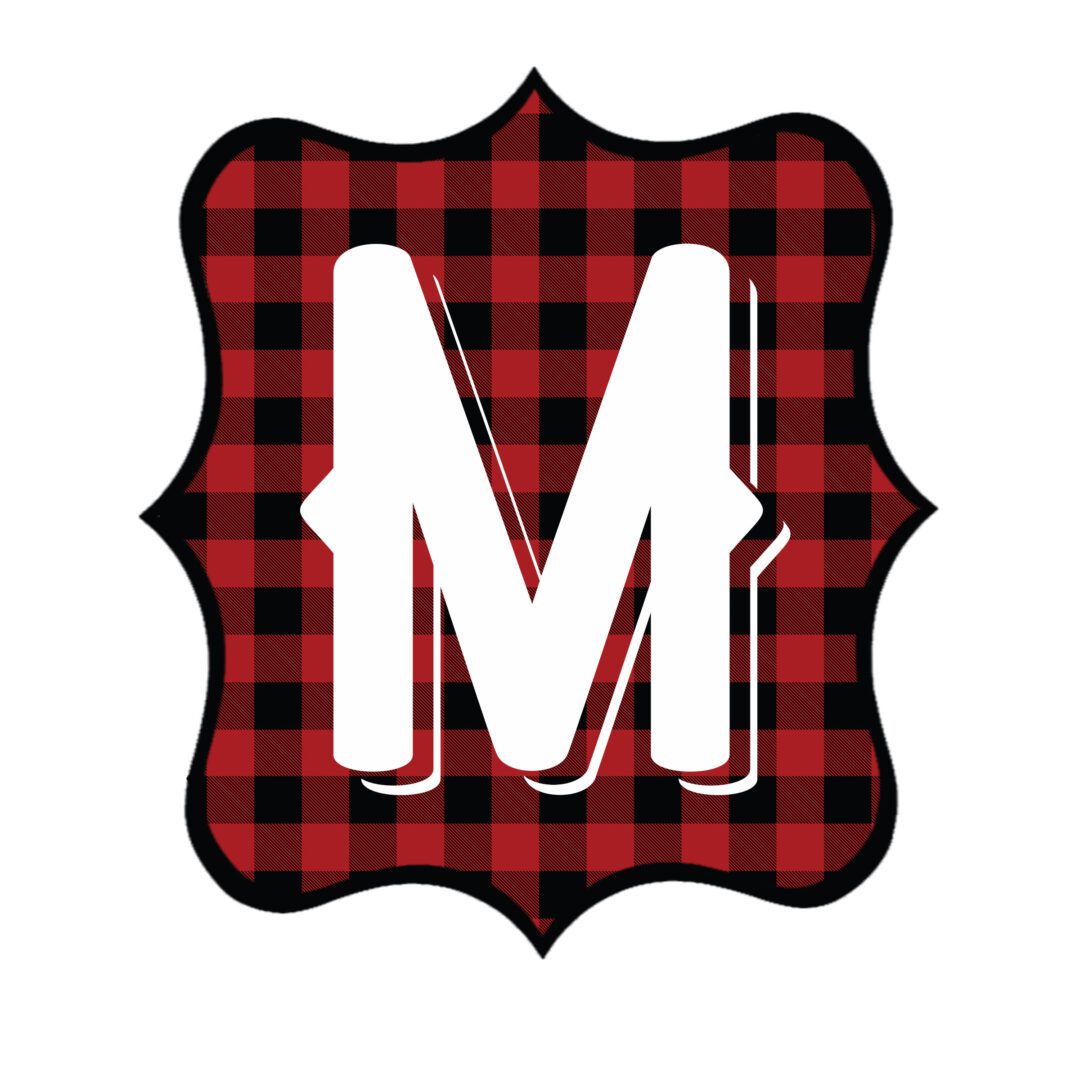 Buffalo Plaid Free Printable Banner Letters - Swanky Design Company