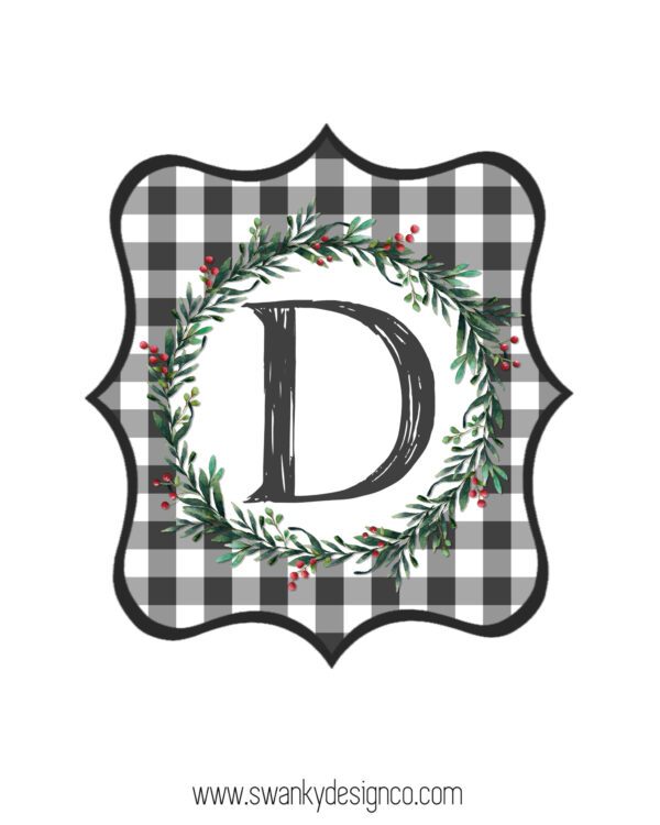Buffalo Check Letter_D copy - Swanky Design Co.
