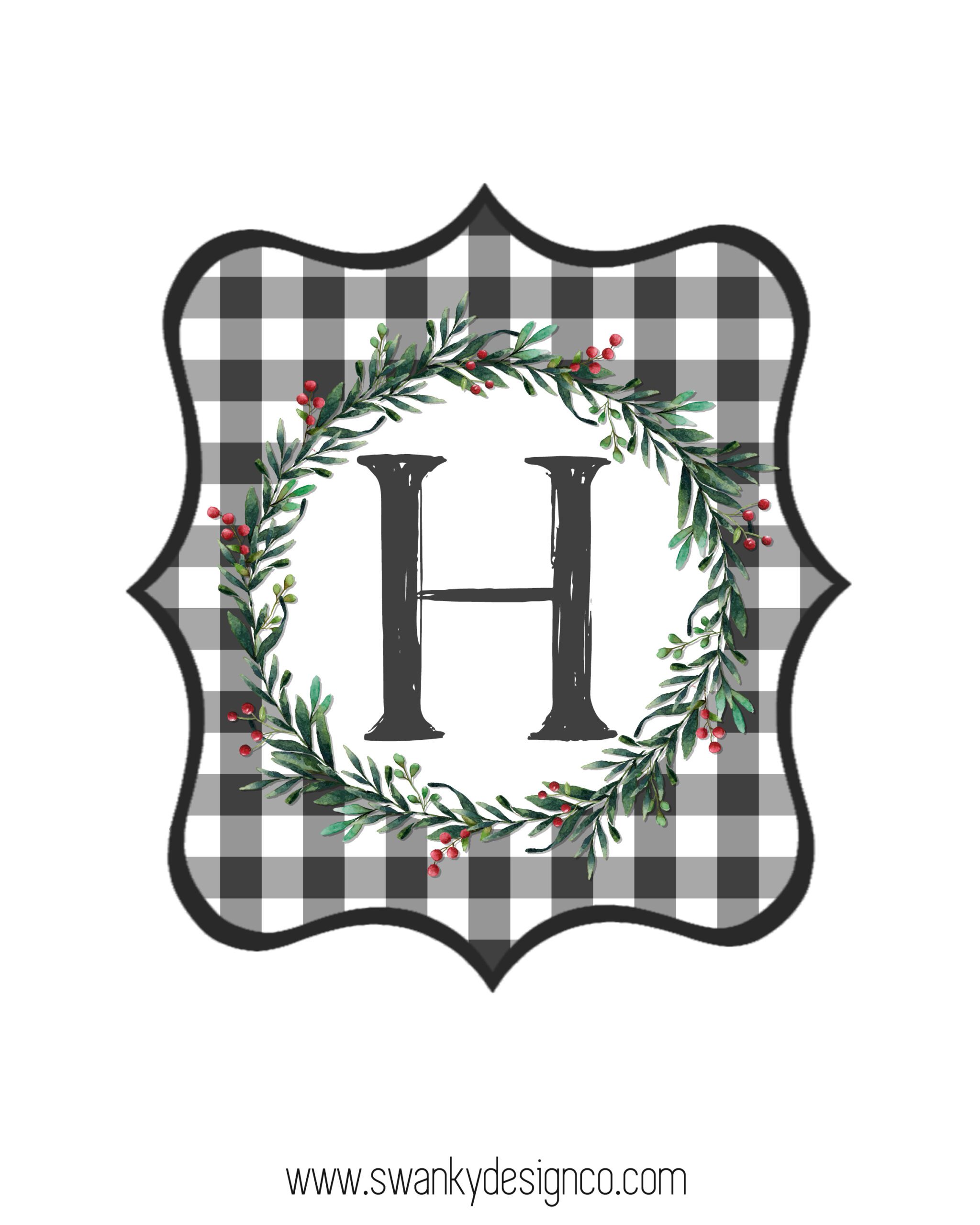 Buffalo Check Letter_H copy - Swanky Design Co.