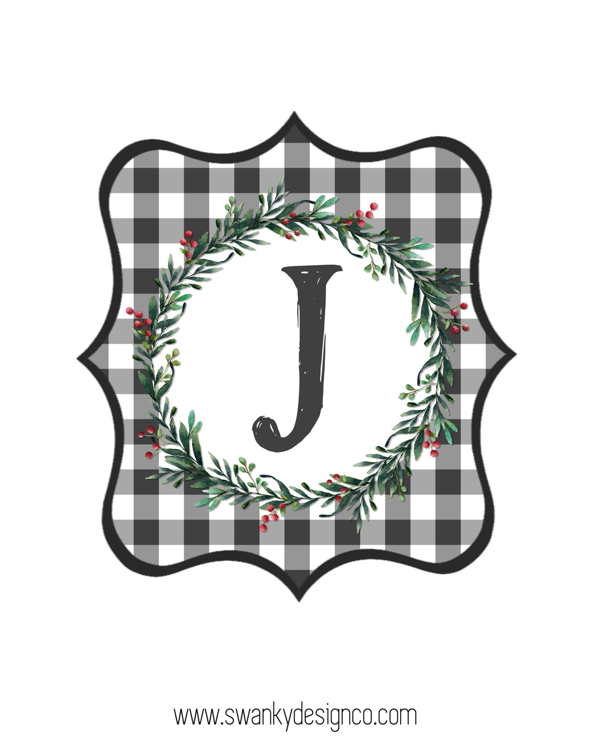 Buffalo Check Letter_J copy - Swanky Design Co.