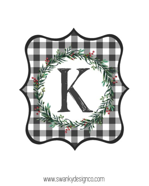Buffalo Check Letter_K copy - Swanky Design Co.