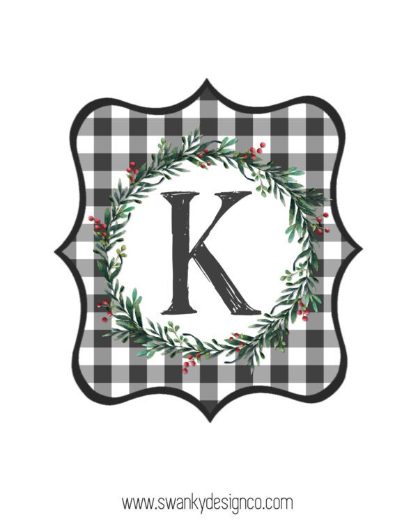 Buffalo Check Letter_K copy - Swanky Design Co.