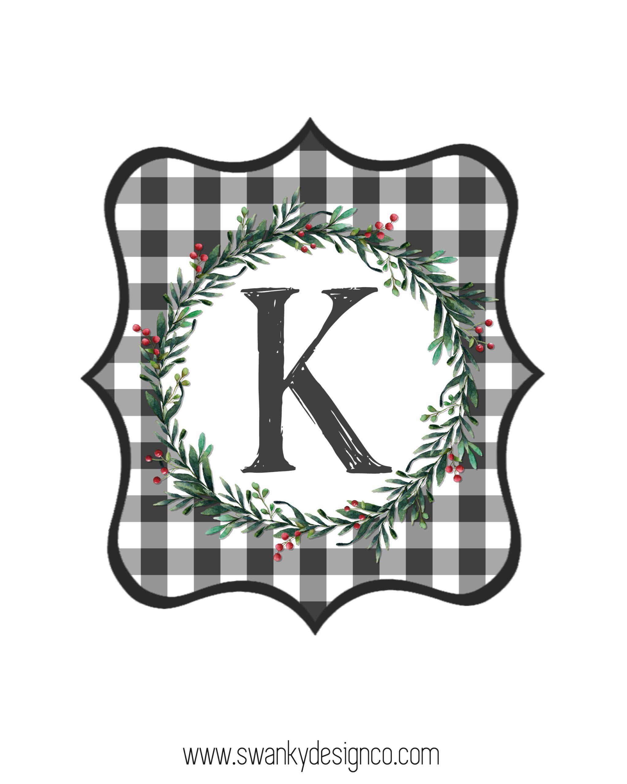 Buffalo Check Letter_K copy - Swanky Design Co.