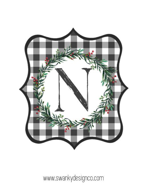 Buffalo Check Letter_N copy - Swanky Design Company