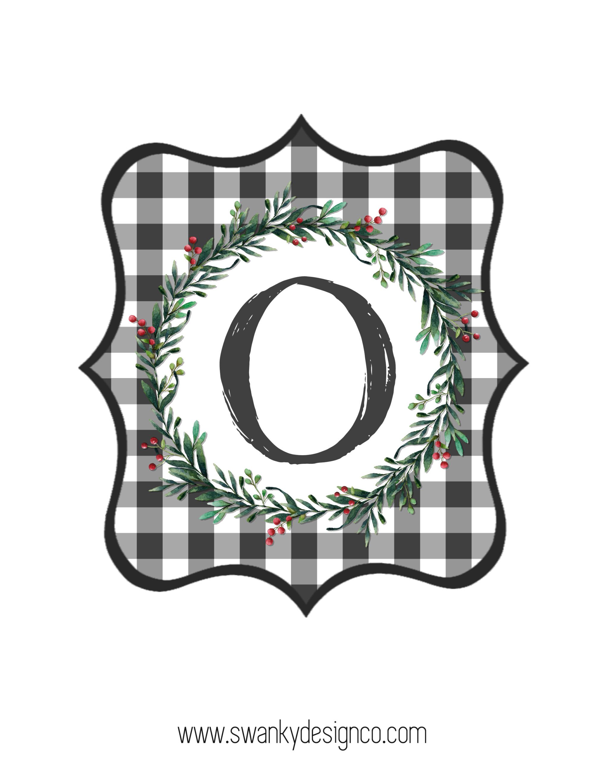 Buffalo Check Letter_O copy - Swanky Design Co.