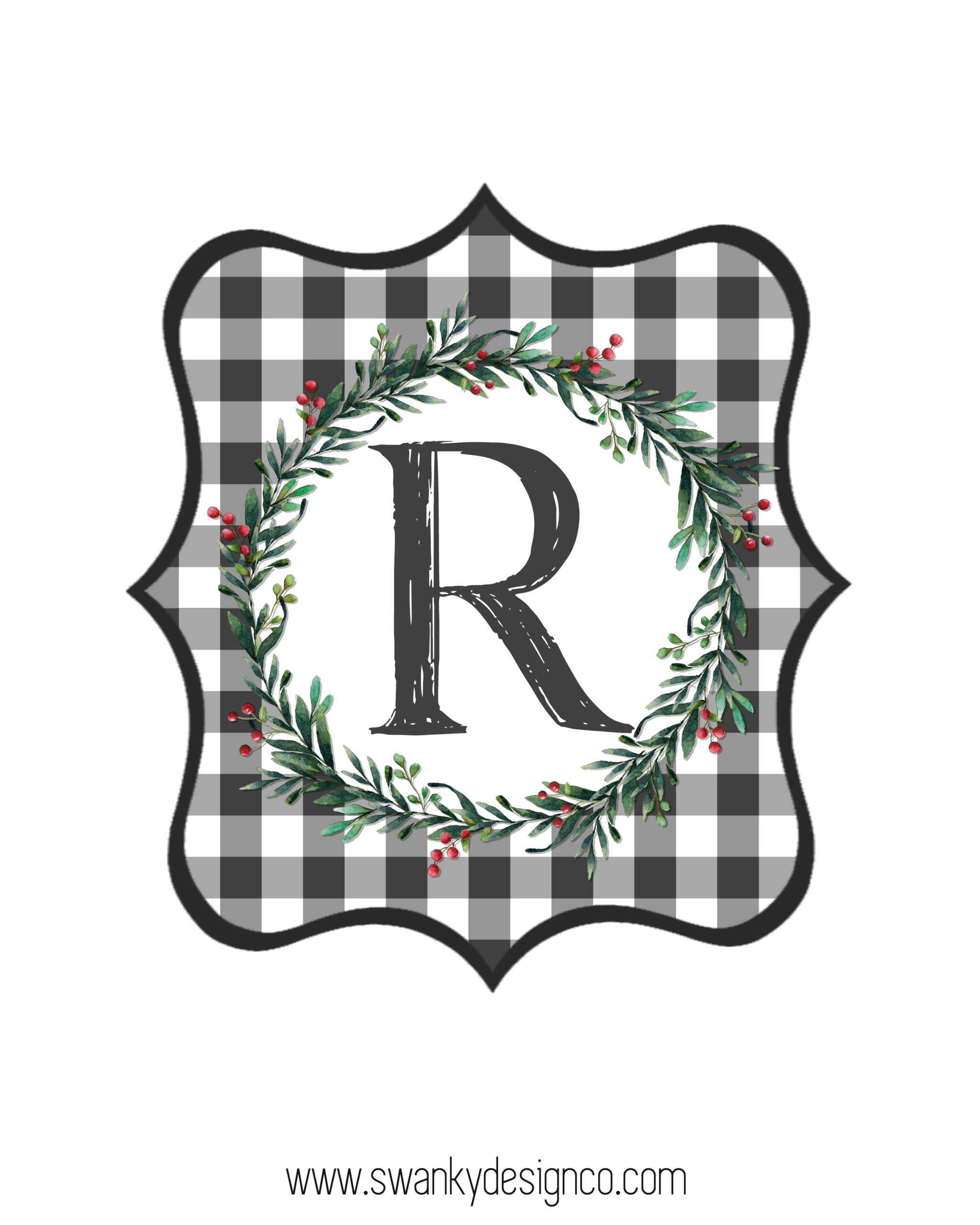 Buffalo Check Letter_R copy - Swanky Design Co.