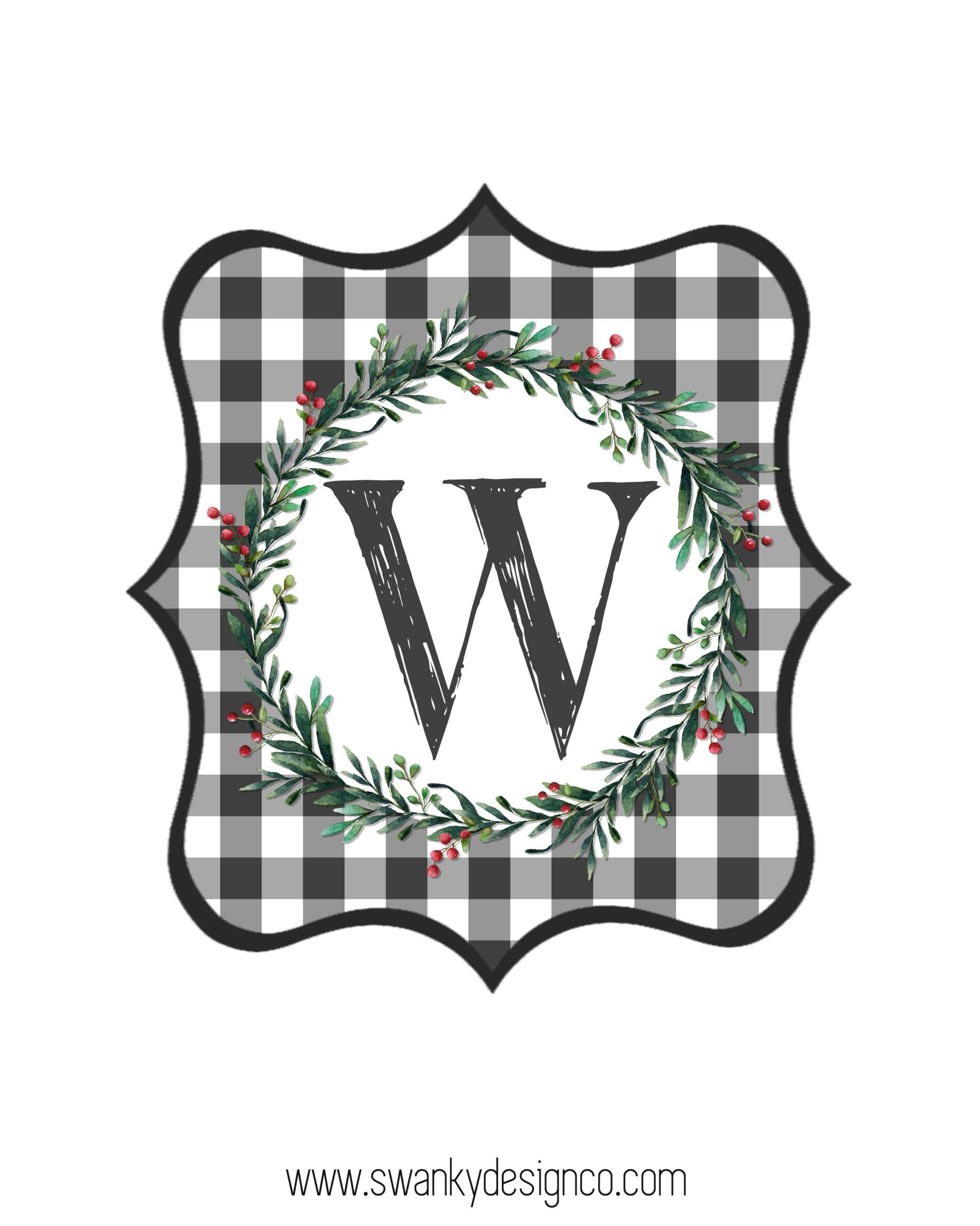 Buffalo Check Letter_W copy - Swanky Design Co.