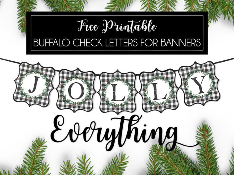 Free Printable Buffalo Check Letters for Banners