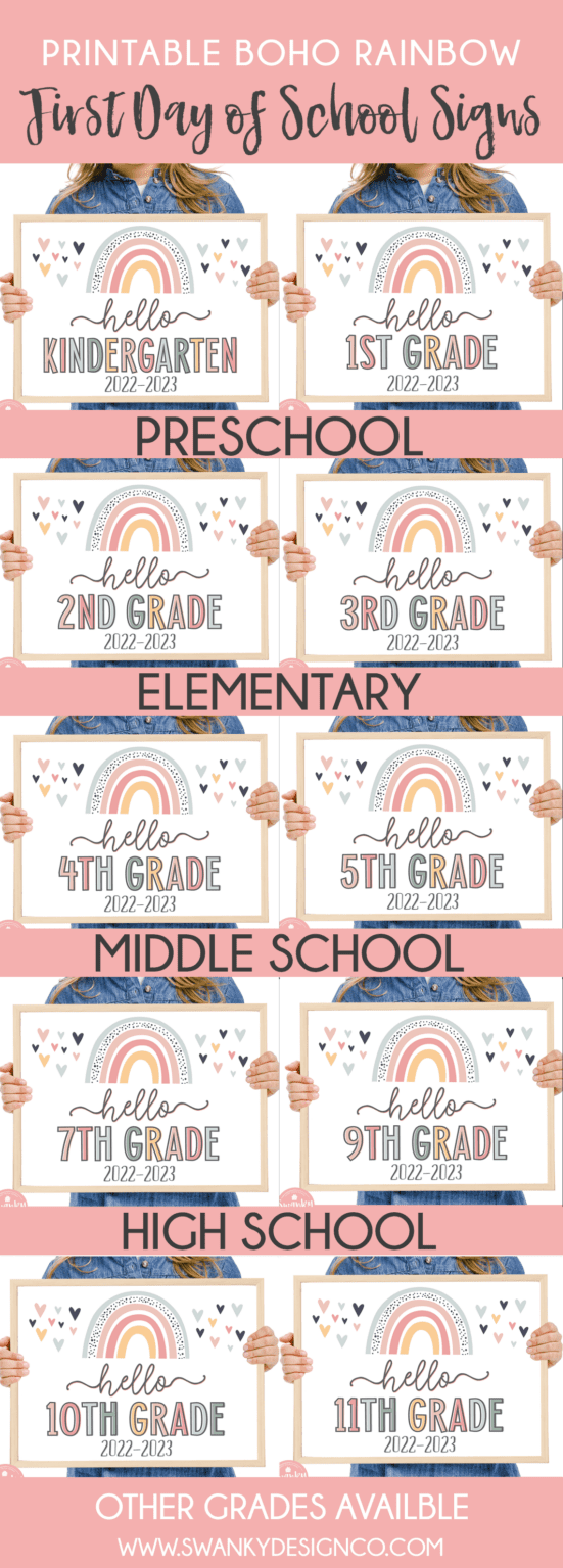 First Day of School Signs - Swanky Design Company