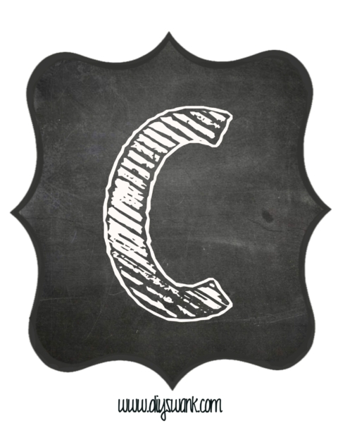 Printable Chalkboard Letter Template Free Chalkboard Font Alphabet